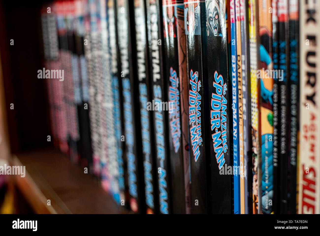 Spiderman comic books hi-res stock photography and images - Alamy
