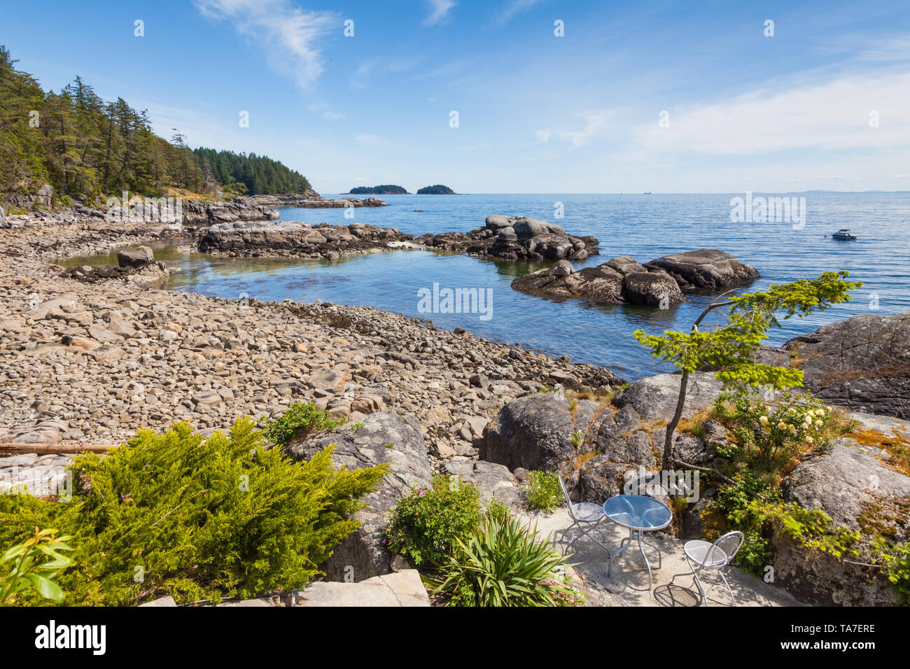 Beach scenery from the Pointhouse Suites luxury accomodation on the ...