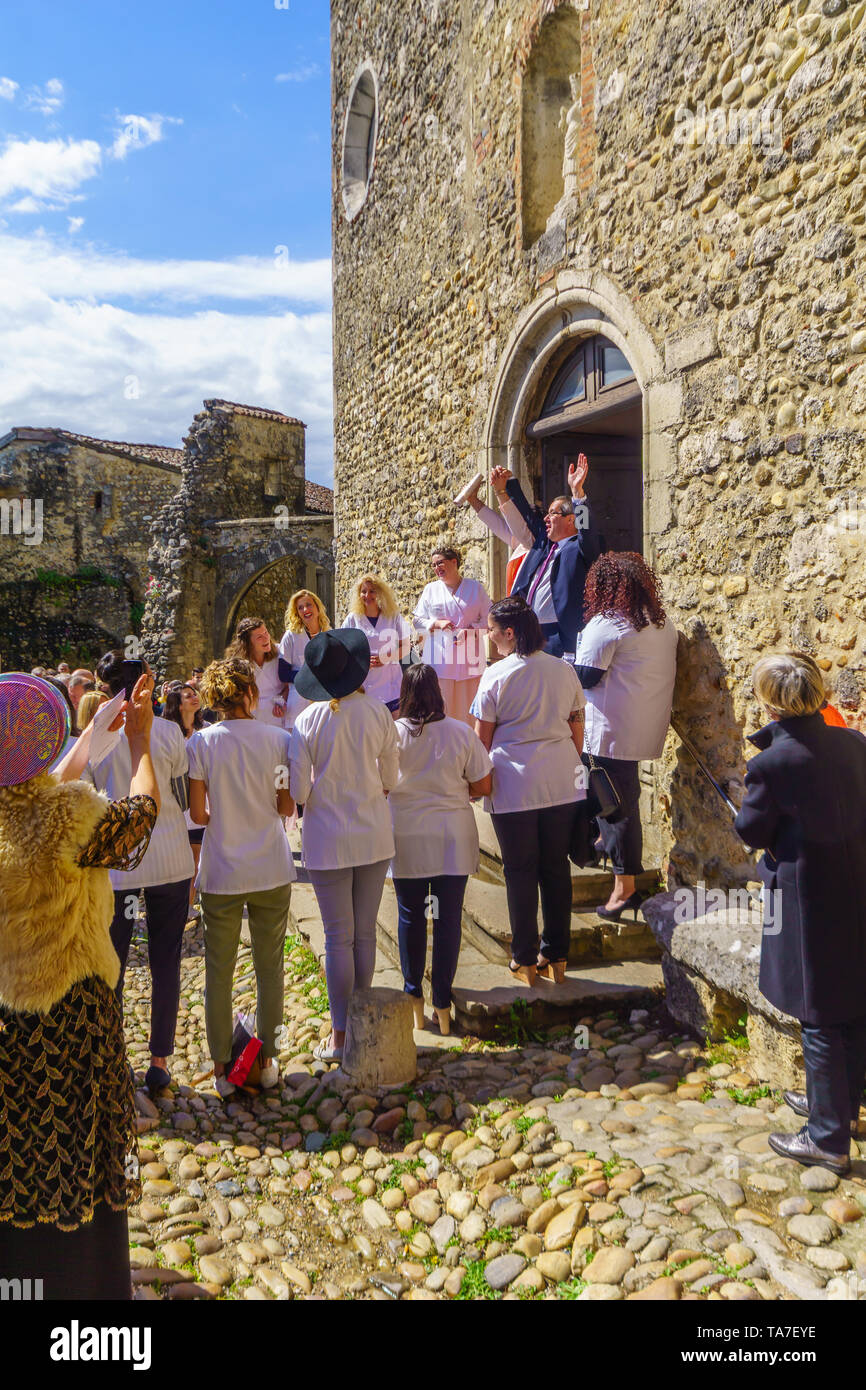 Church in perouges medieval village hi-res stock photography and images ...