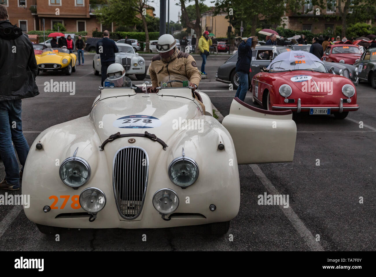 Brescia, Italy - May 18, 2019: Triumphant entry of the classic Italian ...