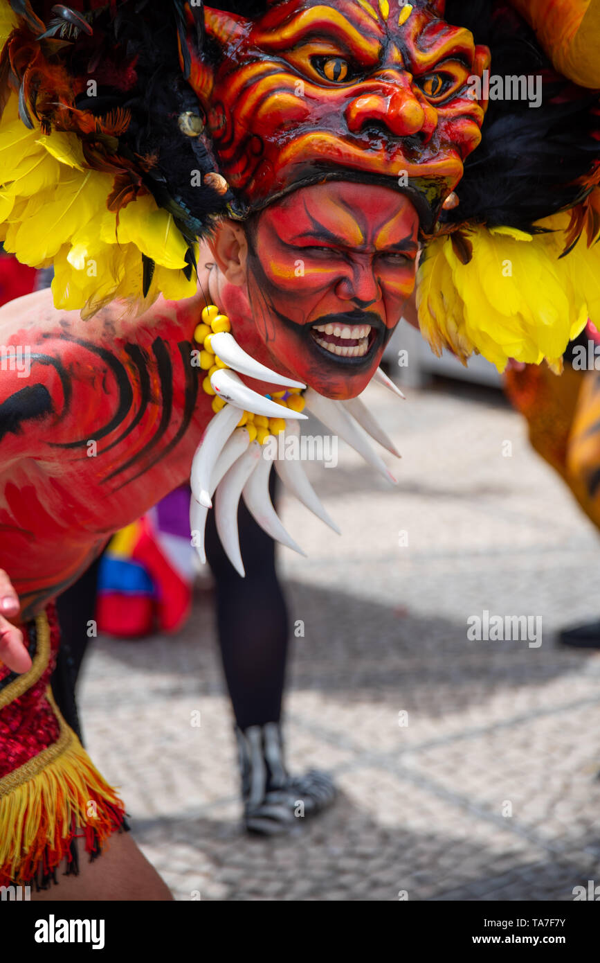 Iberic costumes International Festival 2019 in Belem in Lisbon Stock ...