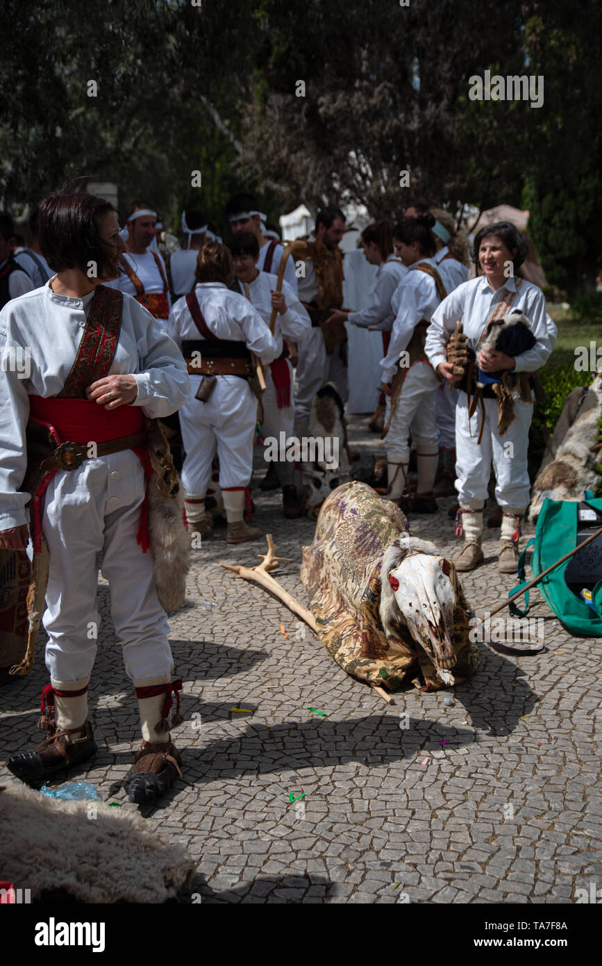 Iberic costumes International Festival 2019 in Belem in Lisbon Stock ...
