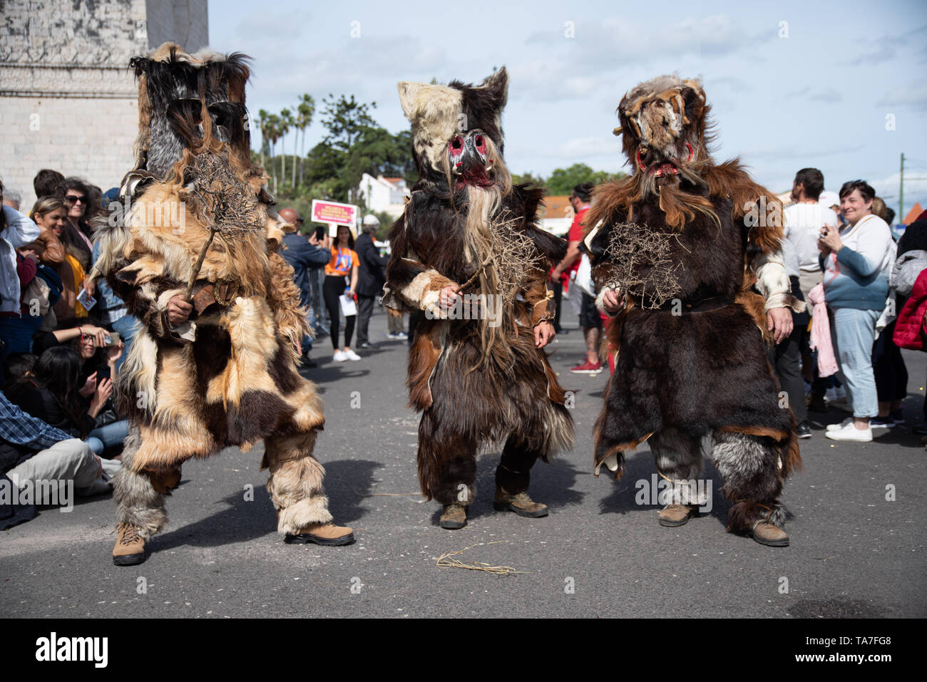 Iberic costumes International Festival 2019 in Belem in Lisbon Stock ...