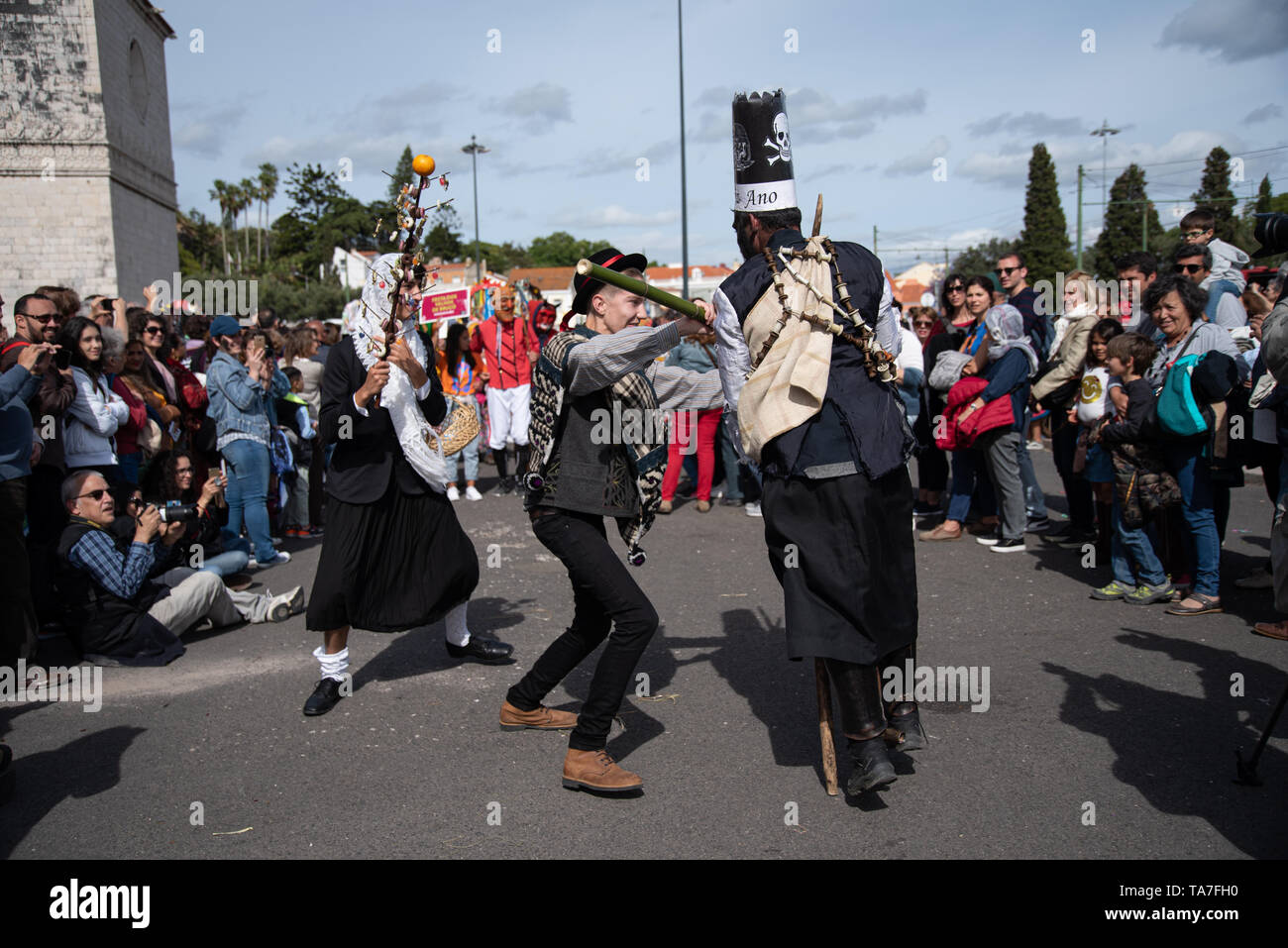 Iberic costumes International Festival 2019 in Belem in Lisbon Stock ...