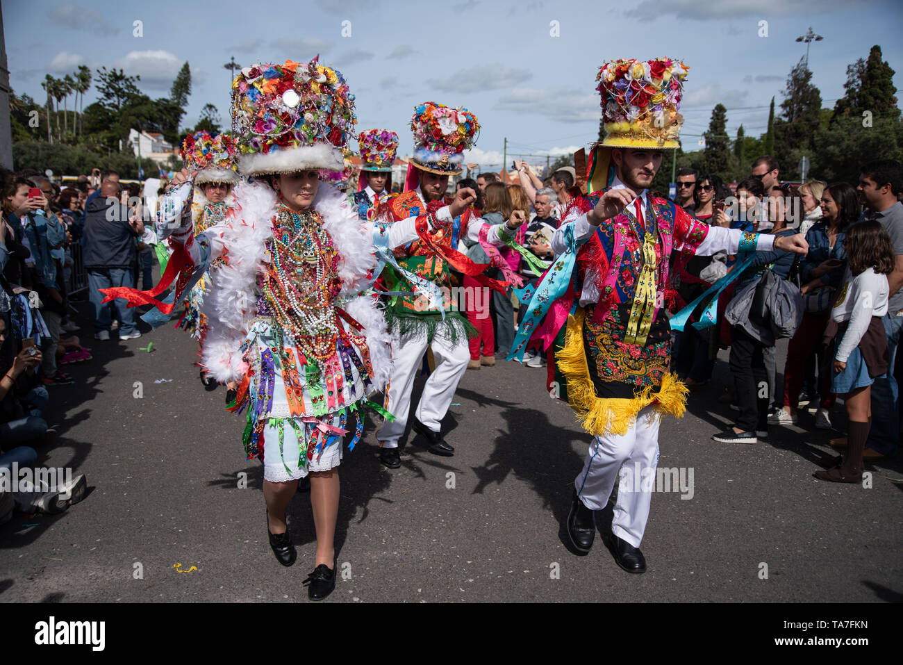 Iberic costumes International Festival 2019 in Belem in Lisbon Stock ...