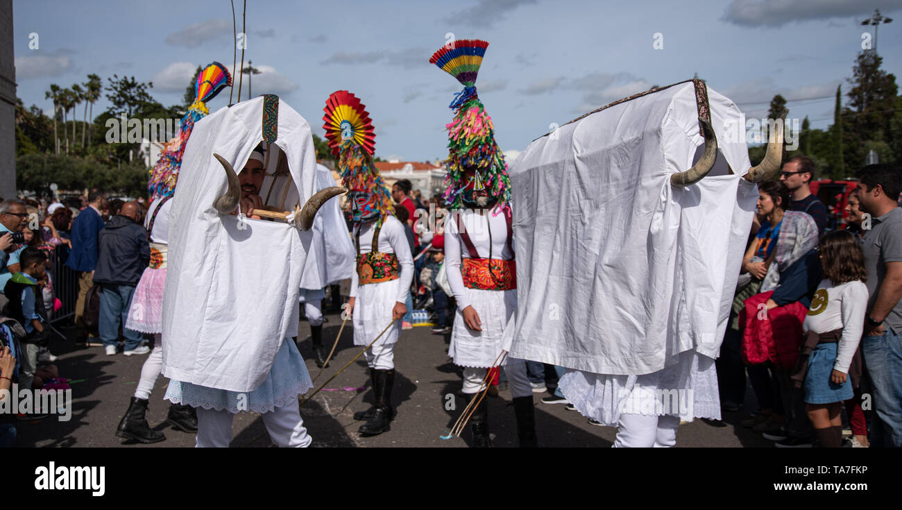 Iberic costumes International Festival 2019 in Belem in Lisbon Stock ...
