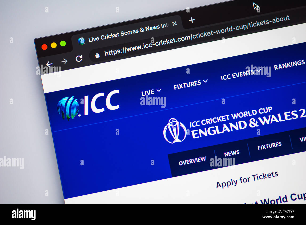 Cricket world cup 2019 hi-res stock photography and images - Alamy