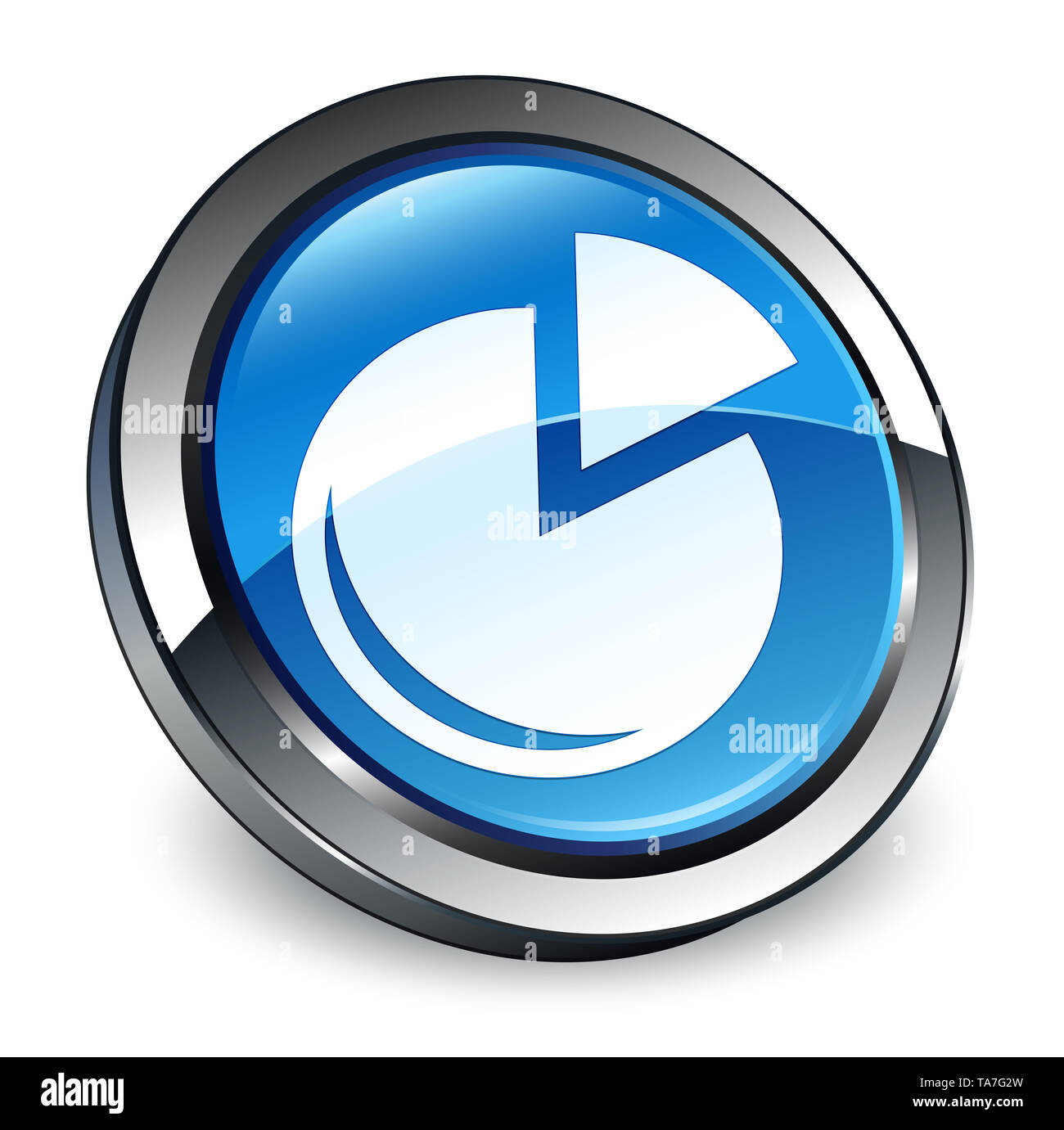 Graph icon isolated on 3d blue round button abstract illustration Stock ...