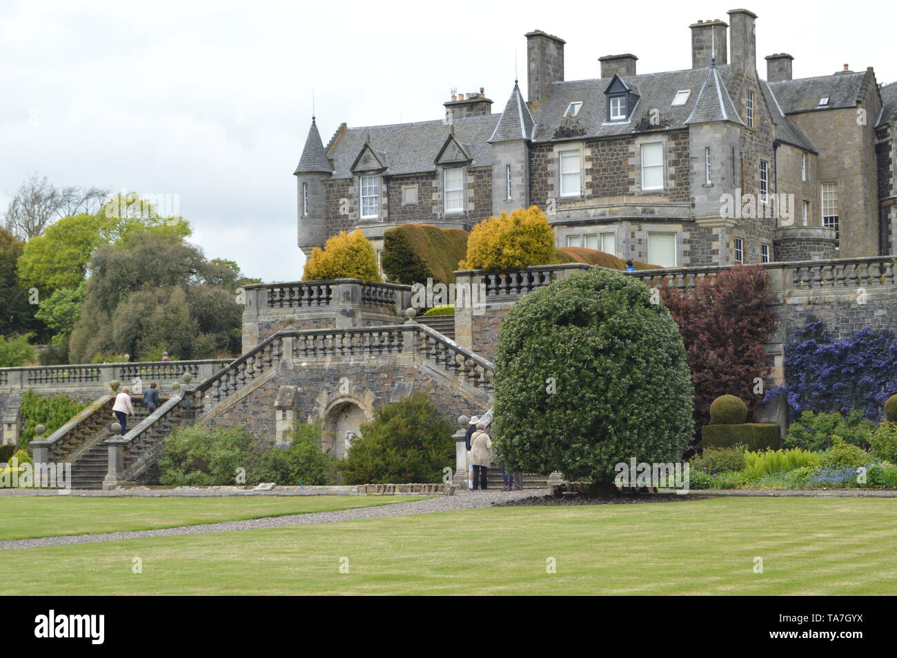 The beautiful formal gardens of Balcarres House, Colinsburgh, Fife ...