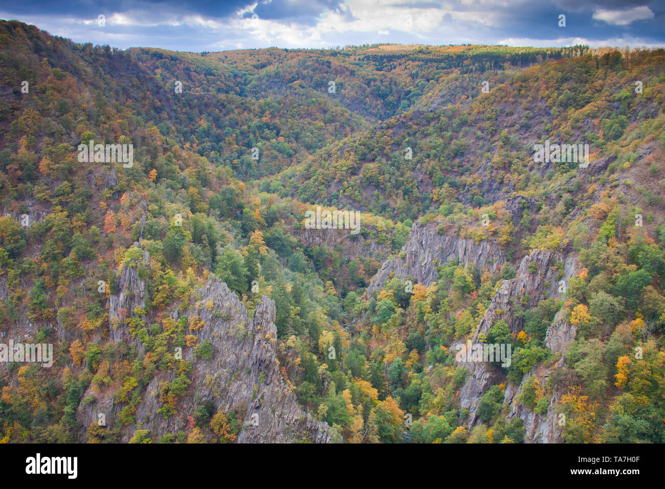 View into the Bode Gorge. Harz Mountains, Saxony-Anhalt Germany Stock ...