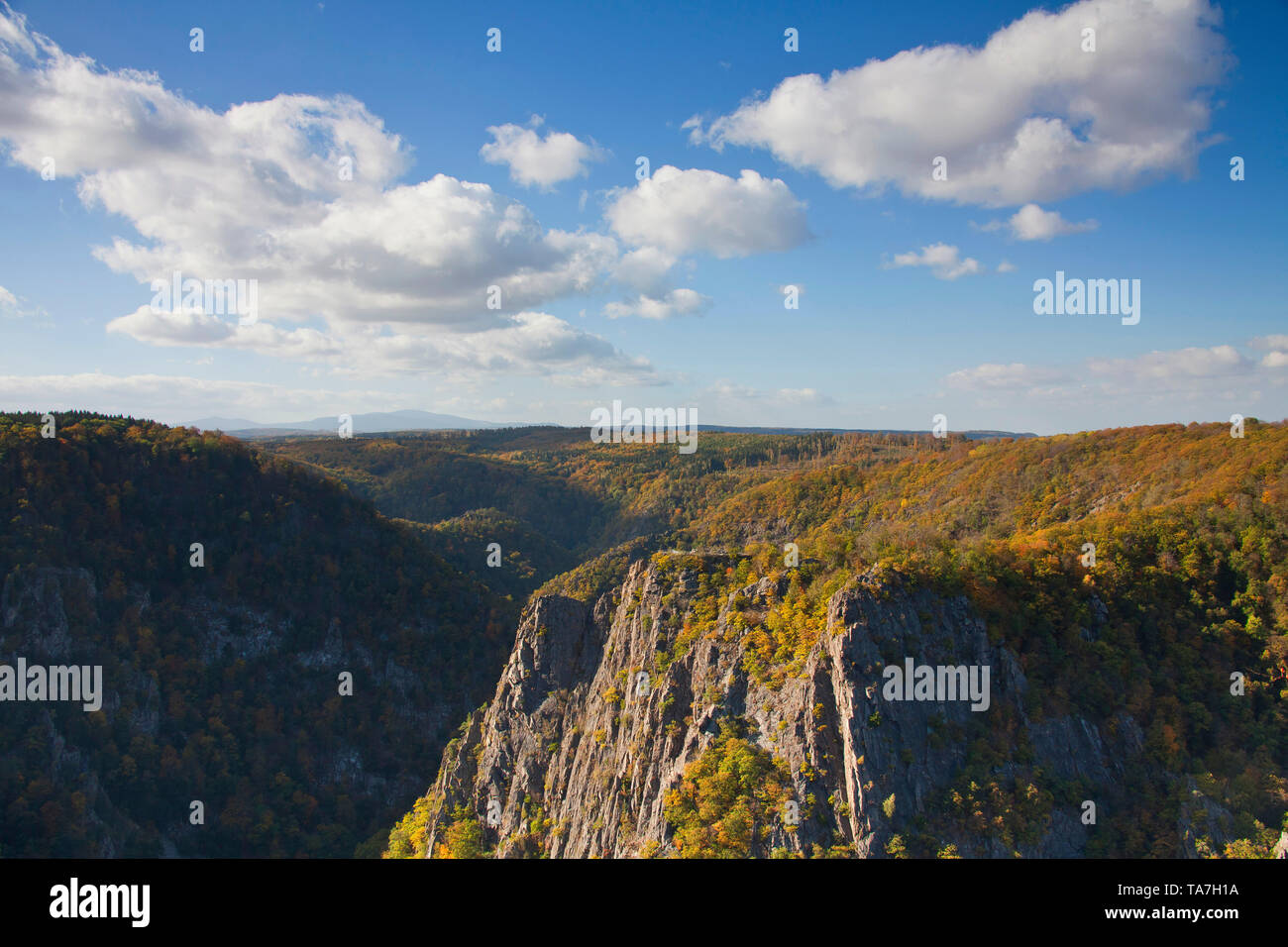 View into the Bode Gorge. Harz Mountains, Saxony-Anhalt Germany Stock ...