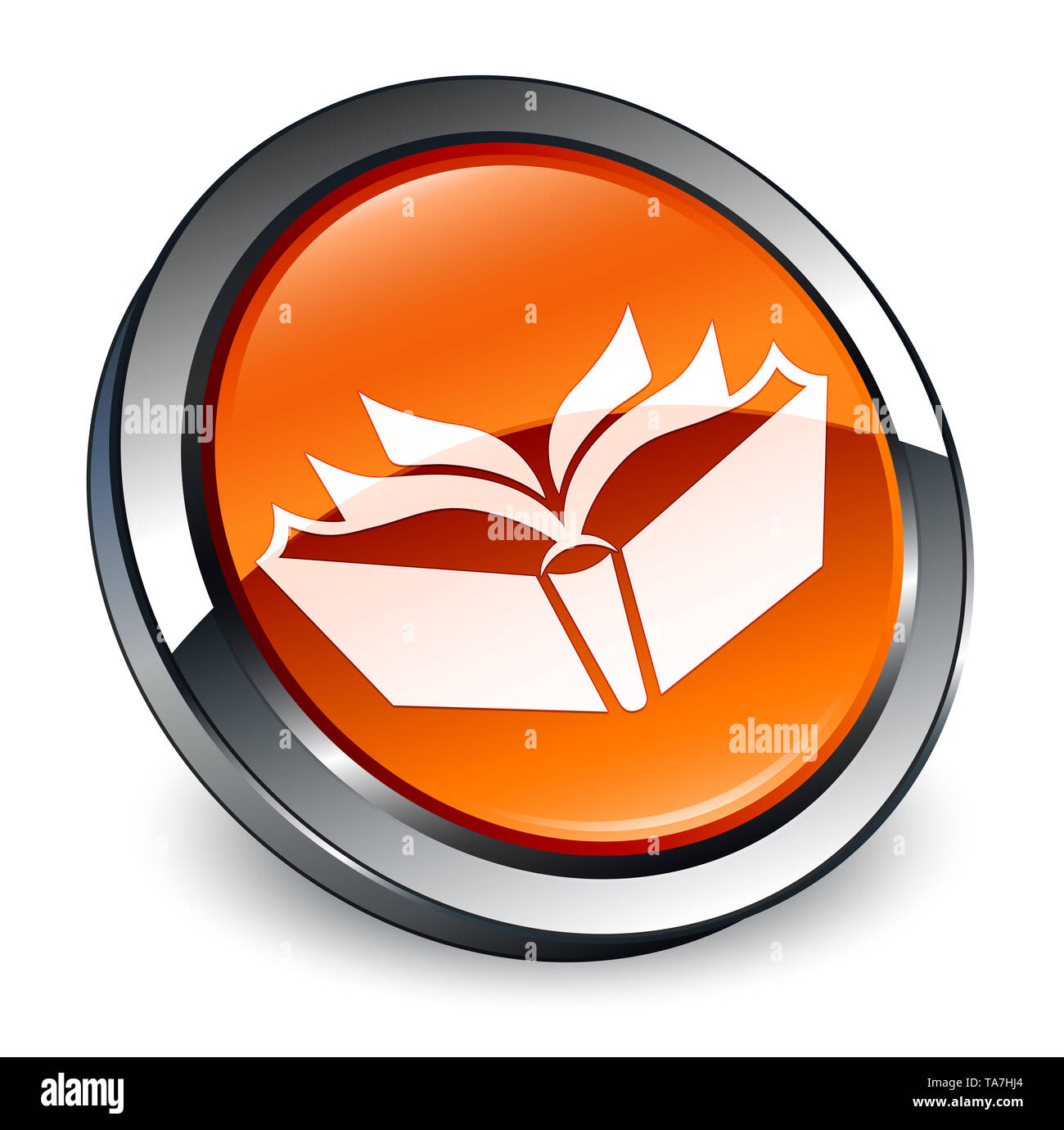 Translation icon isolated on 3d brown round button abstract ...