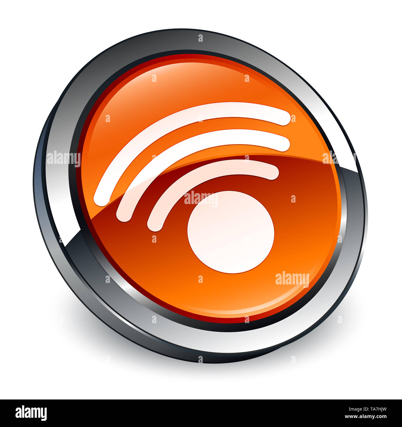 Wifi icon isolated on 3d brown round button abstract illustration Stock ...