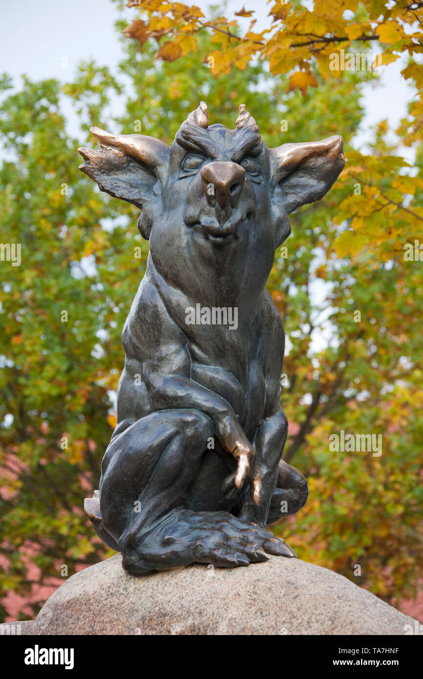 Sculpture of the assistant of the devil (Homunculus) at the ...