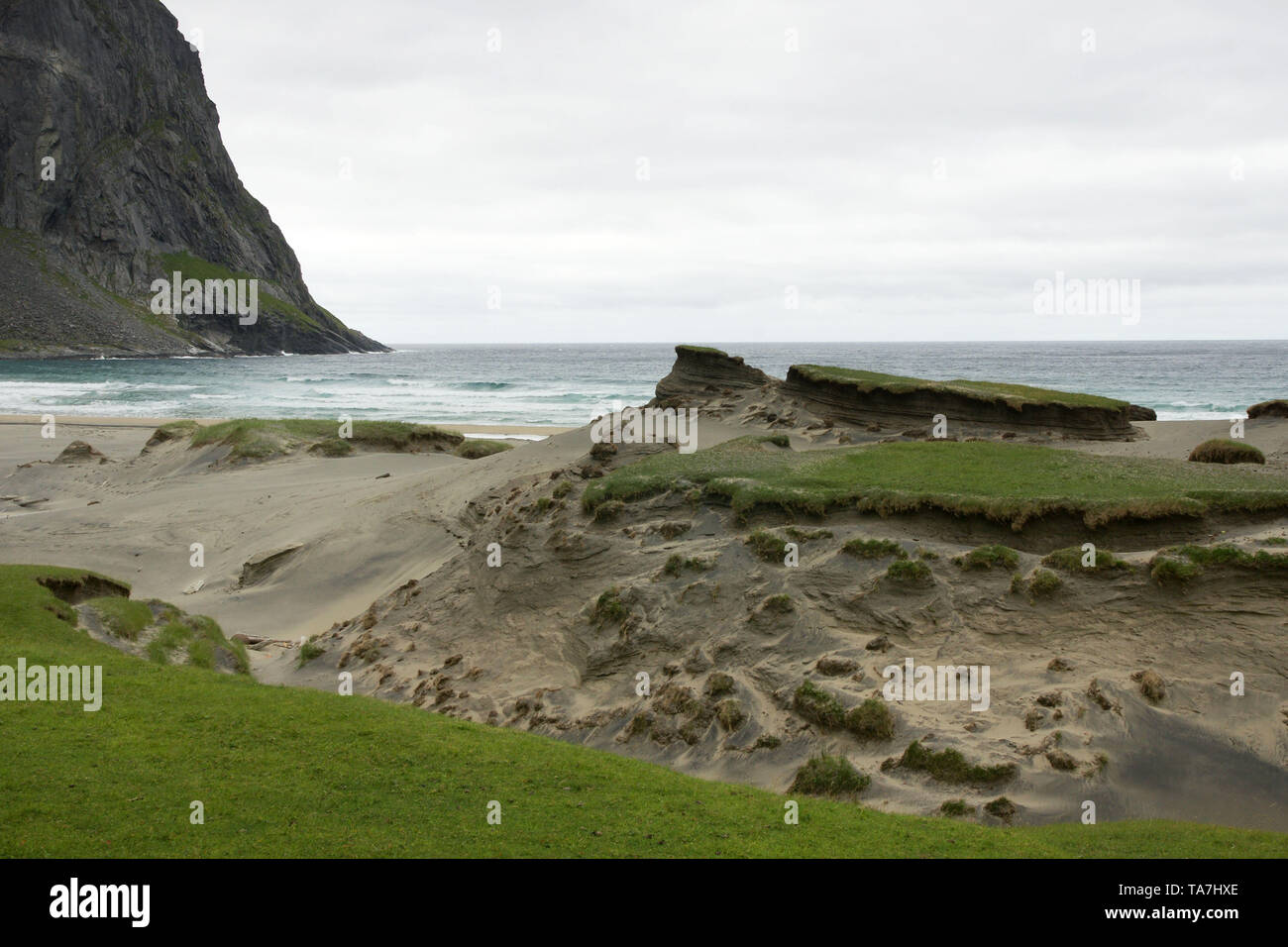 Kvalvika Beach in Norway Stock Photo - Alamy