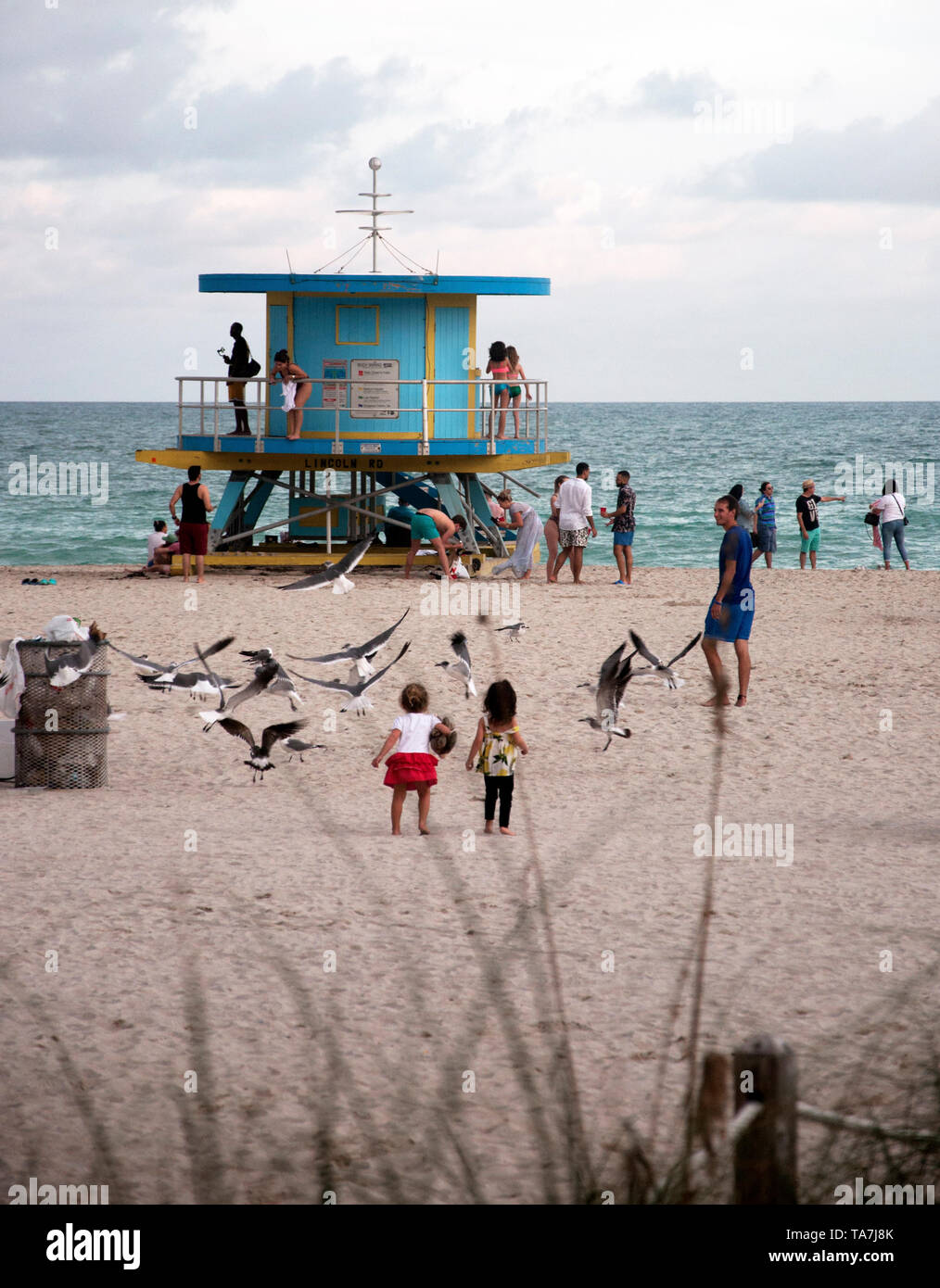 Lifeguard Station, South Beach, Miami Beach, Florida Stock Photo - Alamy