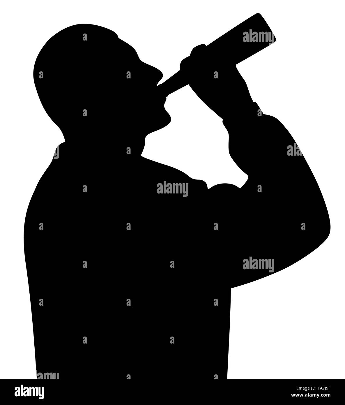 Alcohol problem alcoholism Black and White Stock Photos & Images - Alamy