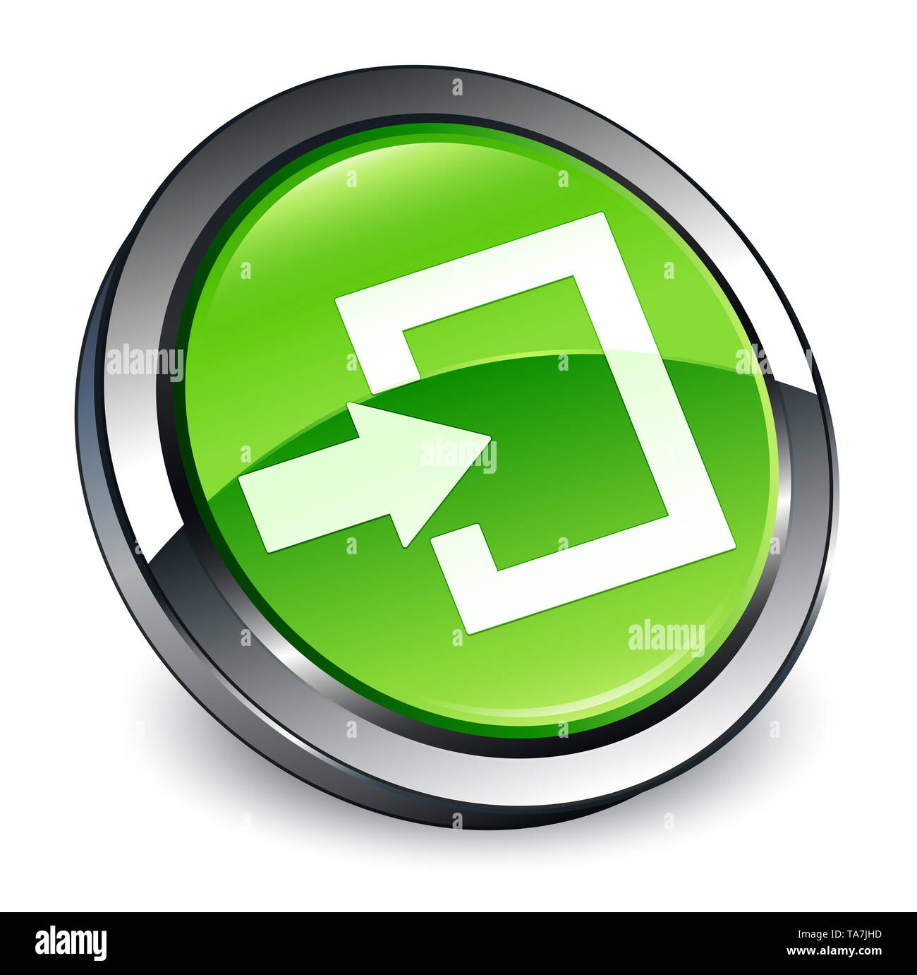 3d Green Button