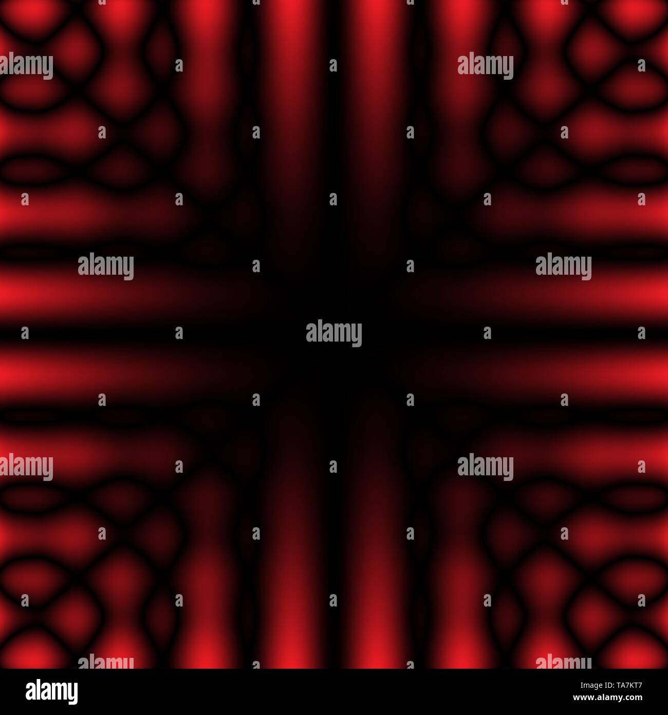 3d red fading neon light elements on black background. Futuristic ...