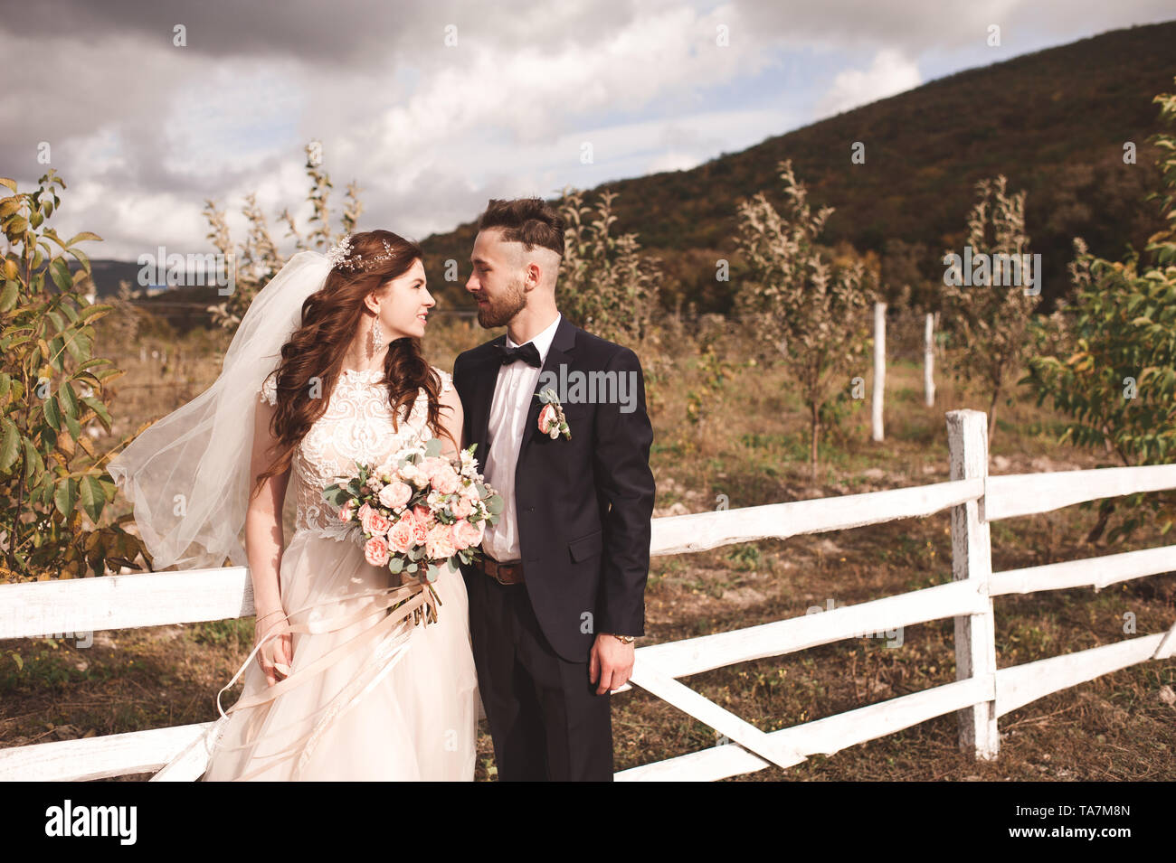 Boy and girl bride and groom hi-res stock photography and images - Alamy