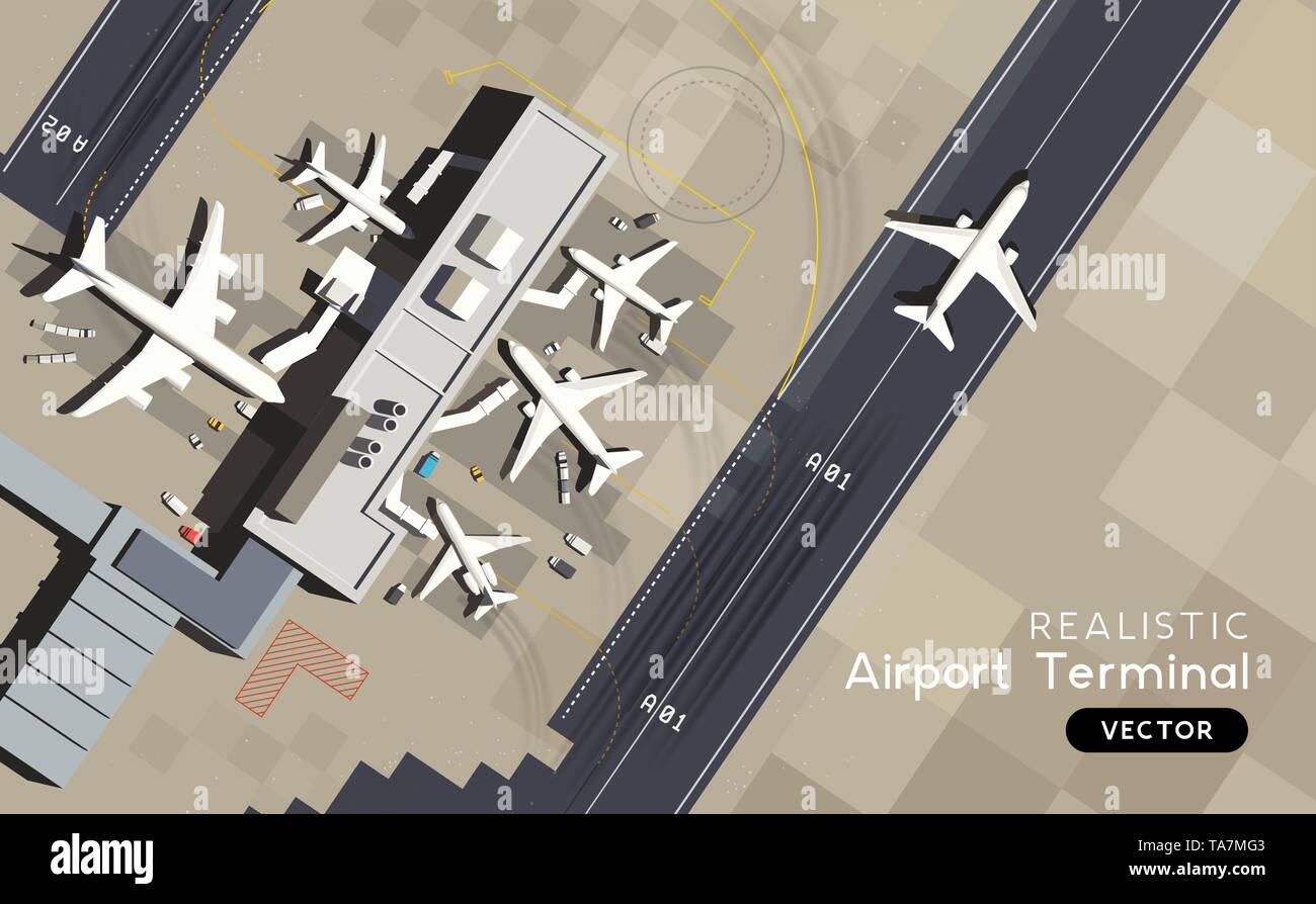 Airport passengers top view Stock Vector Images - Alamy
