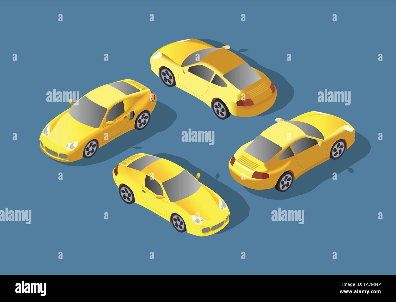 Red Car concept. Sedan automobile. Flat 3d transport high quality icon ...