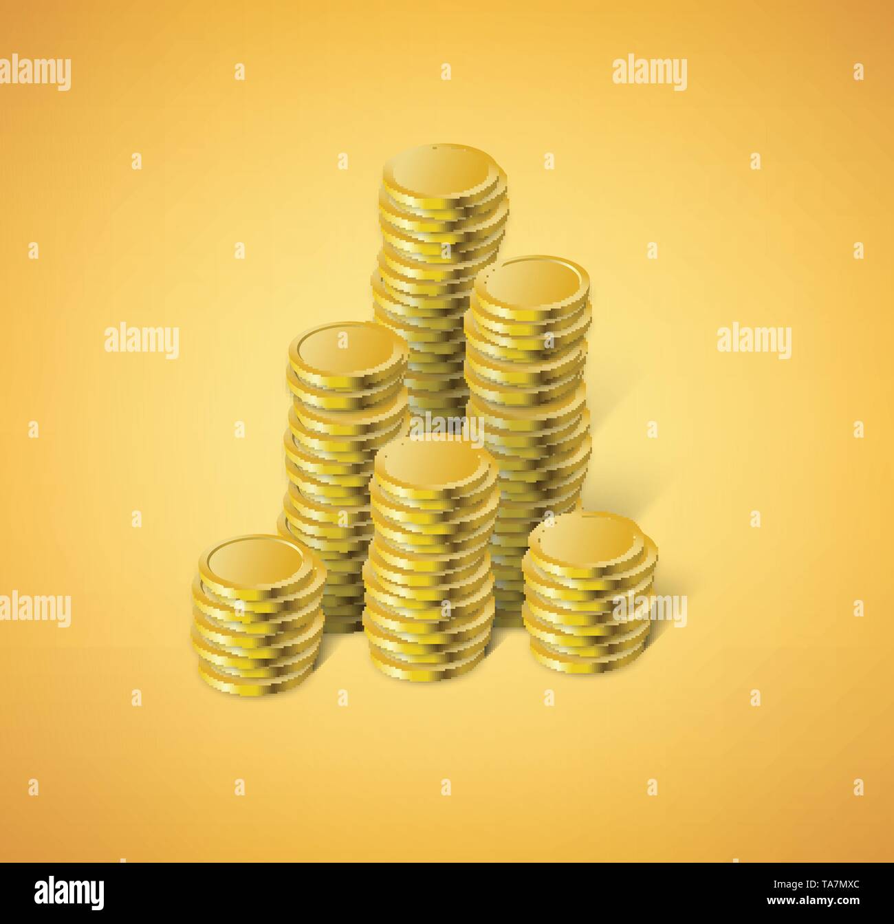 Euro coin stack Stock Vector Images - Alamy