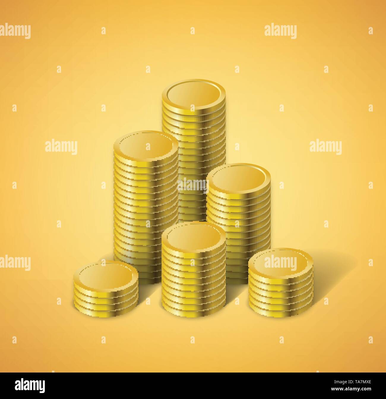 Pennies stack Stock Vector Images - Alamy