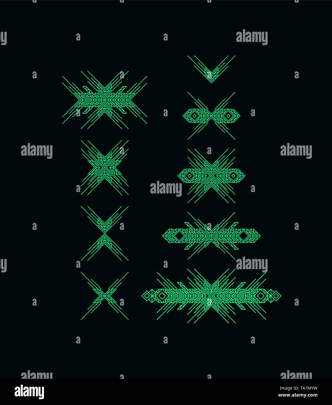 Vintage decoration element. Line art design for invitations, posters ...