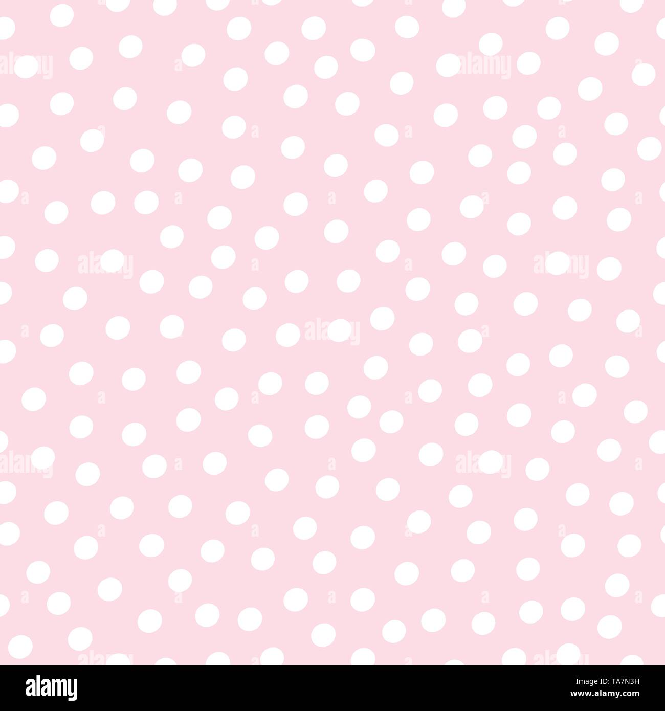 White hand drawn dots in random design. Seamless vector pattern on ...