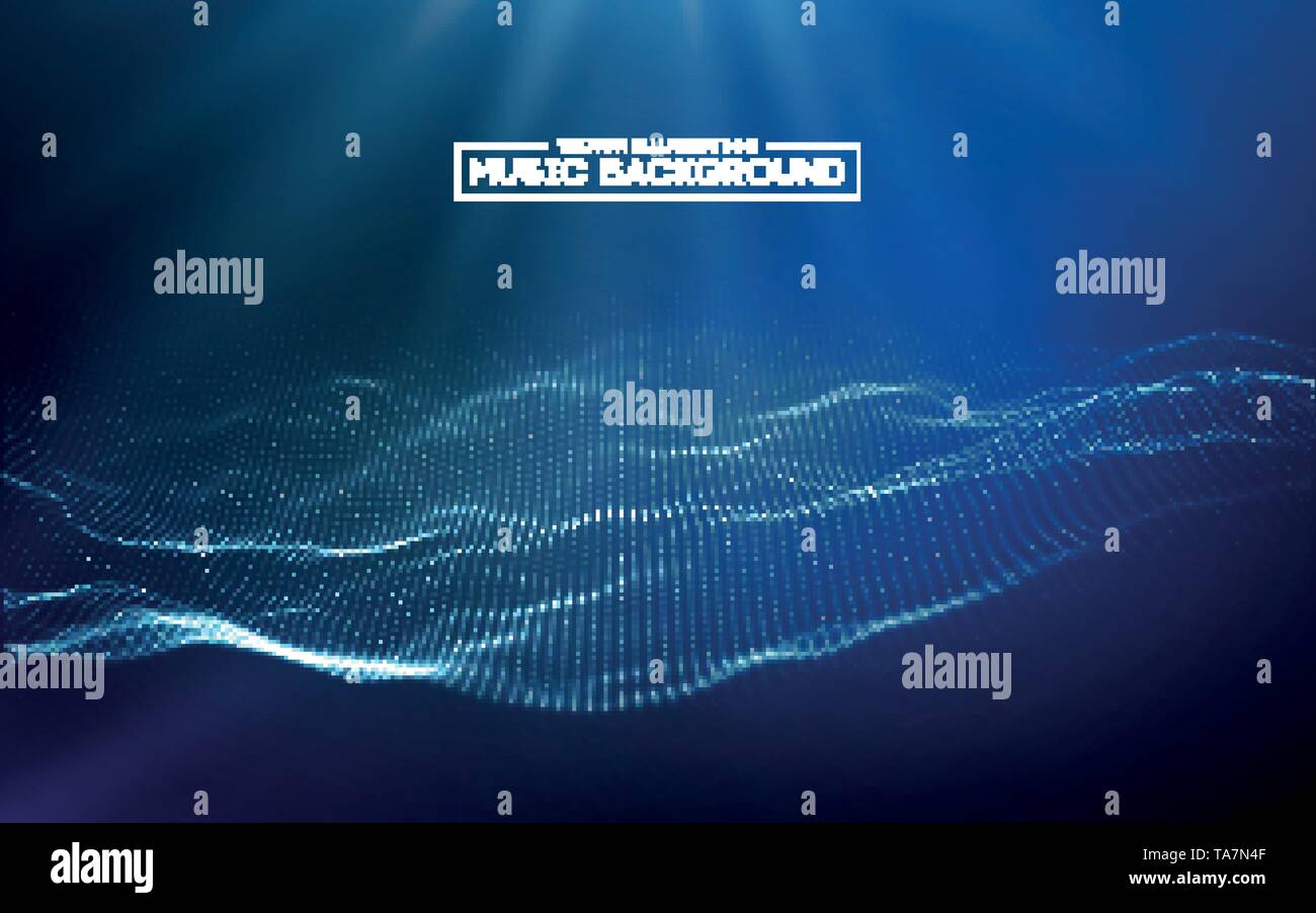 Music abstract background blue. Equalizer for music, showing sound ...