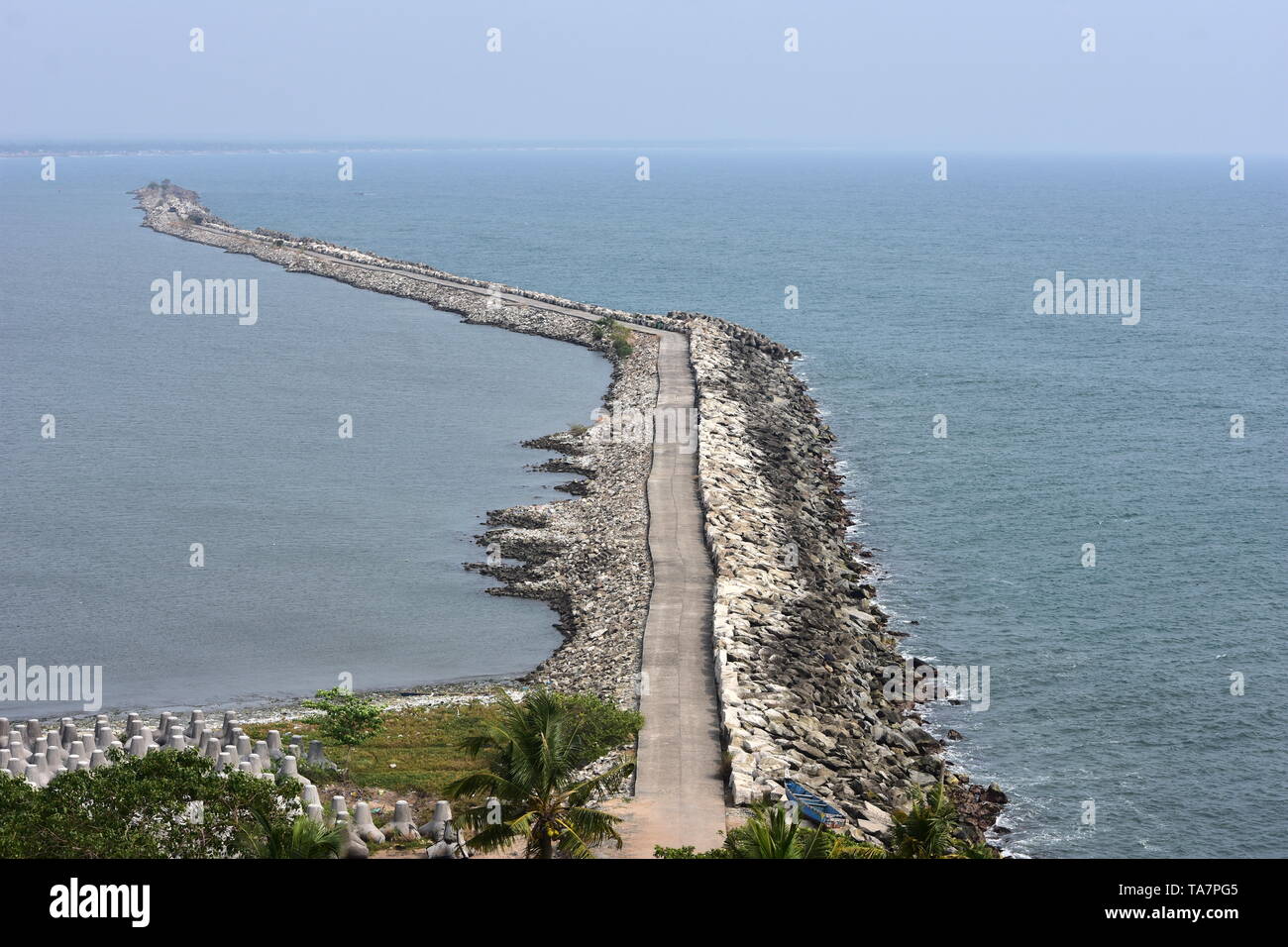 Kollam, Kerala, India: March 2, 2019 - Tangasseri Lighthouse and ...
