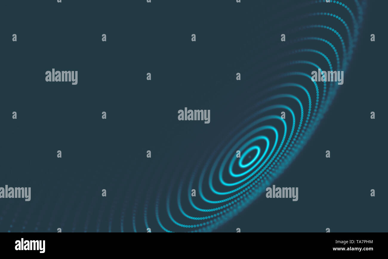 Abstract Music background. Big Data Particle Flow Visualisation ...