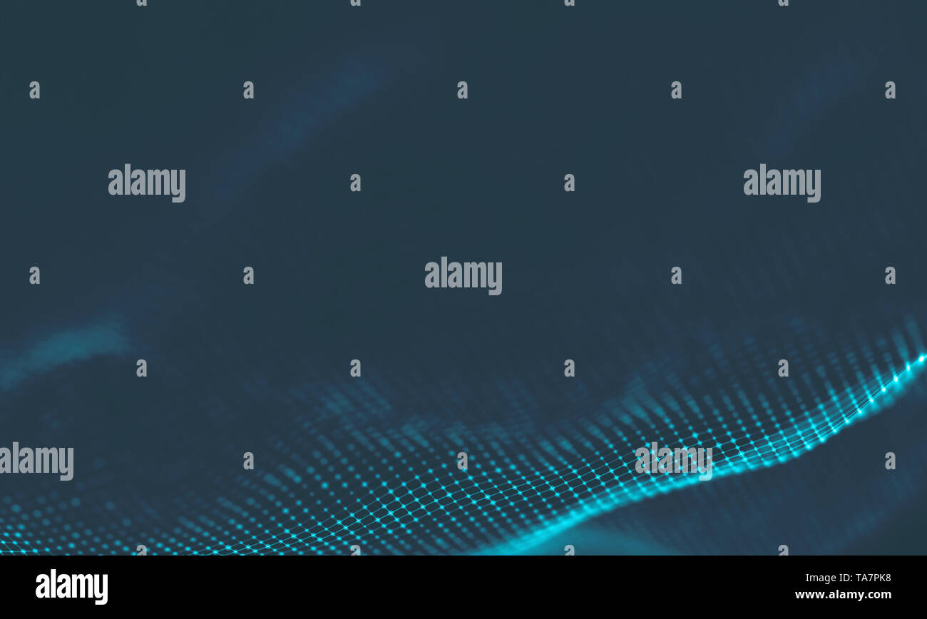 Abstract Music background. Big Data Particle Flow Visualisation ...
