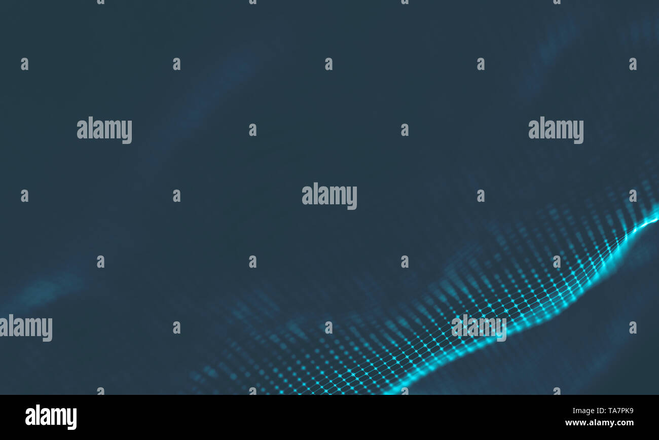 Abstract Music background. Big Data Particle Flow Visualisation ...