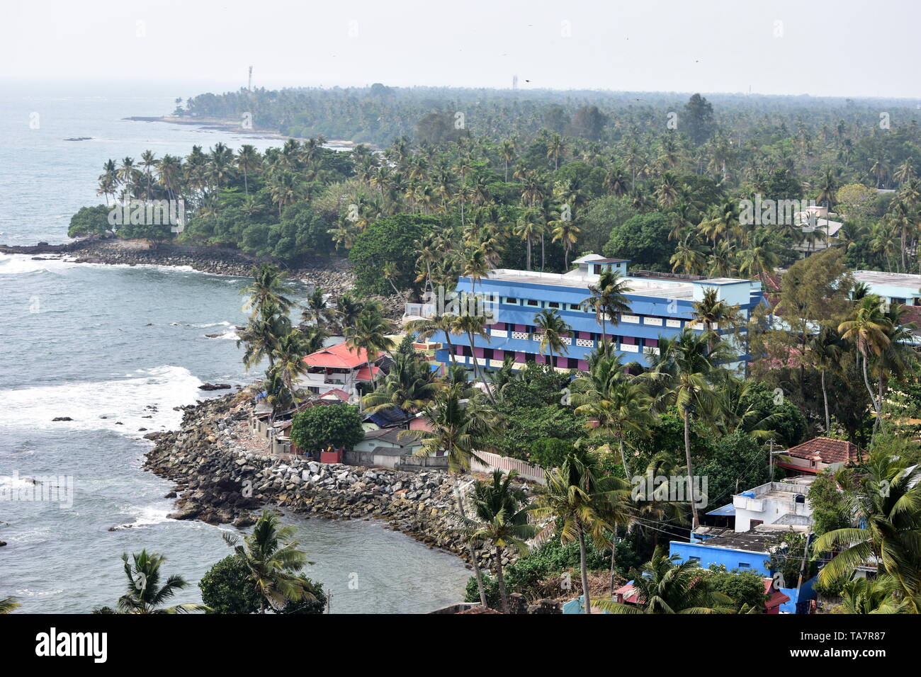 Kollam, Kerala, India: March 2, 2019 - A view from the Tangasseri ...