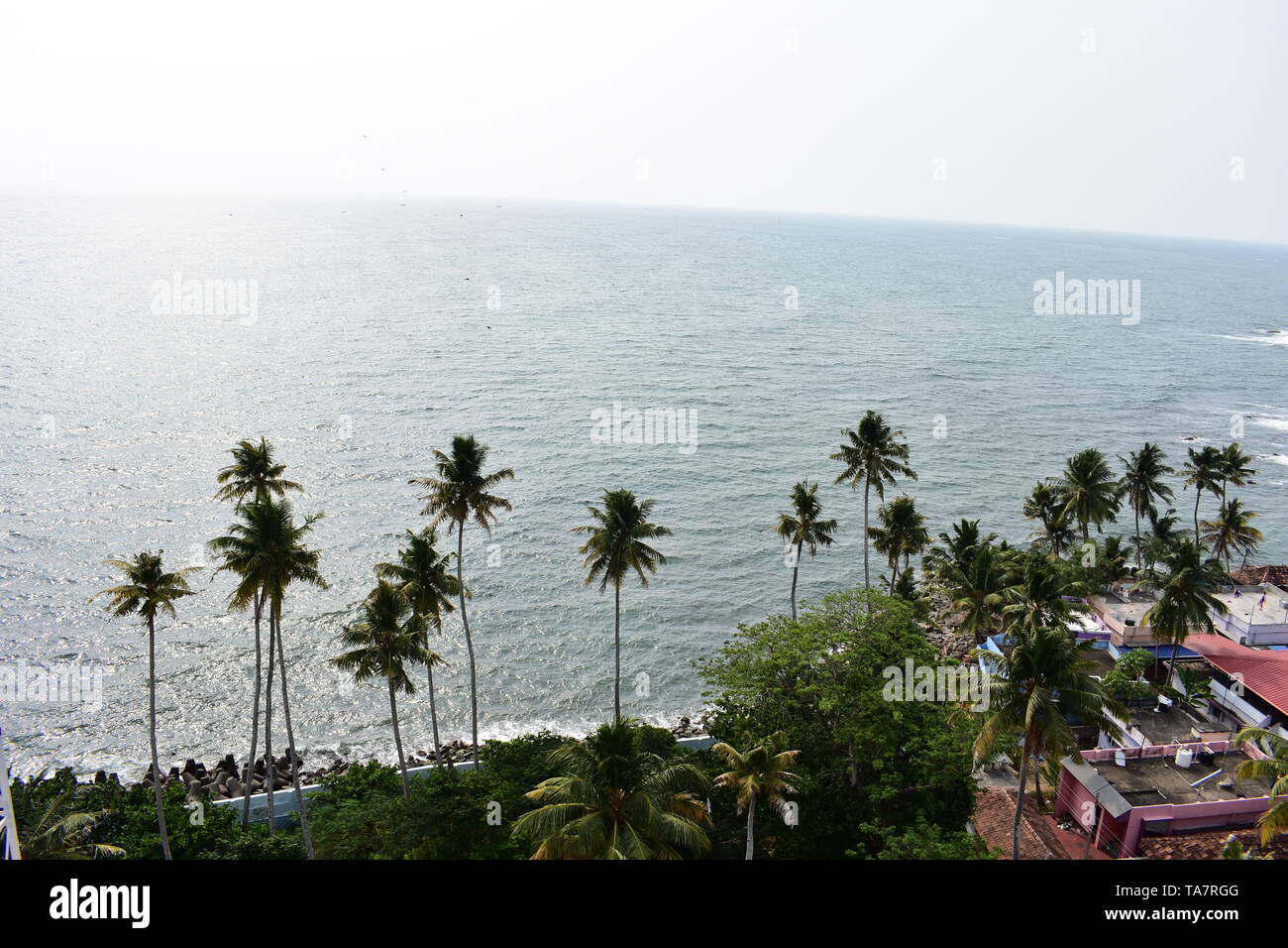 Kollam, Kerala, India: March 2, 2019 - Tangasseri Lighthouse and ...