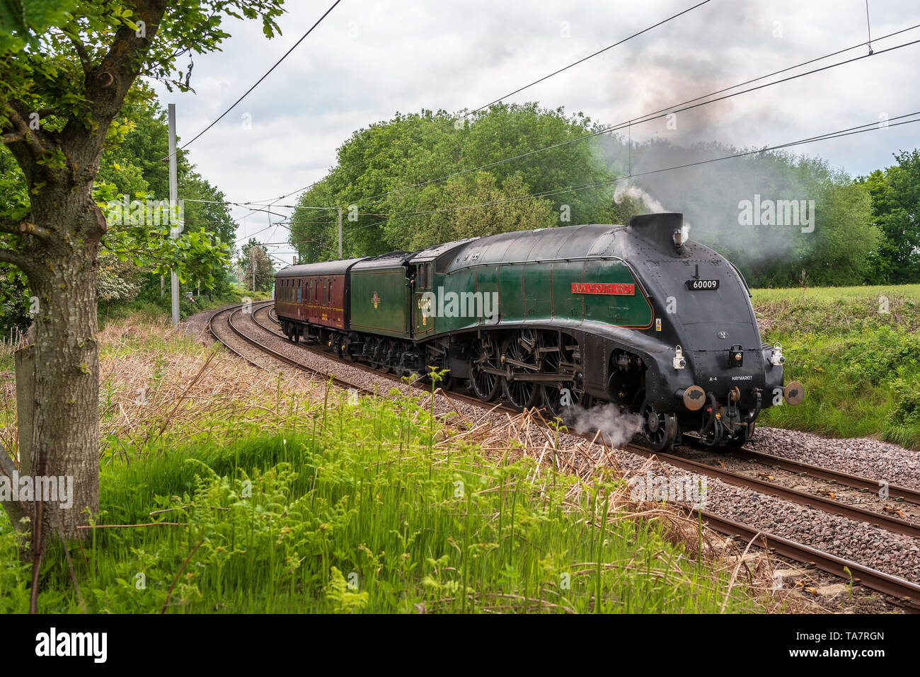 A4 Pacific heritage steam locomotive The Union of South Africa. Seen at ...