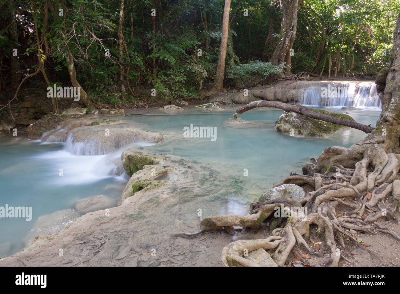Erawan waterfall at national park hi-res stock photography and images ...