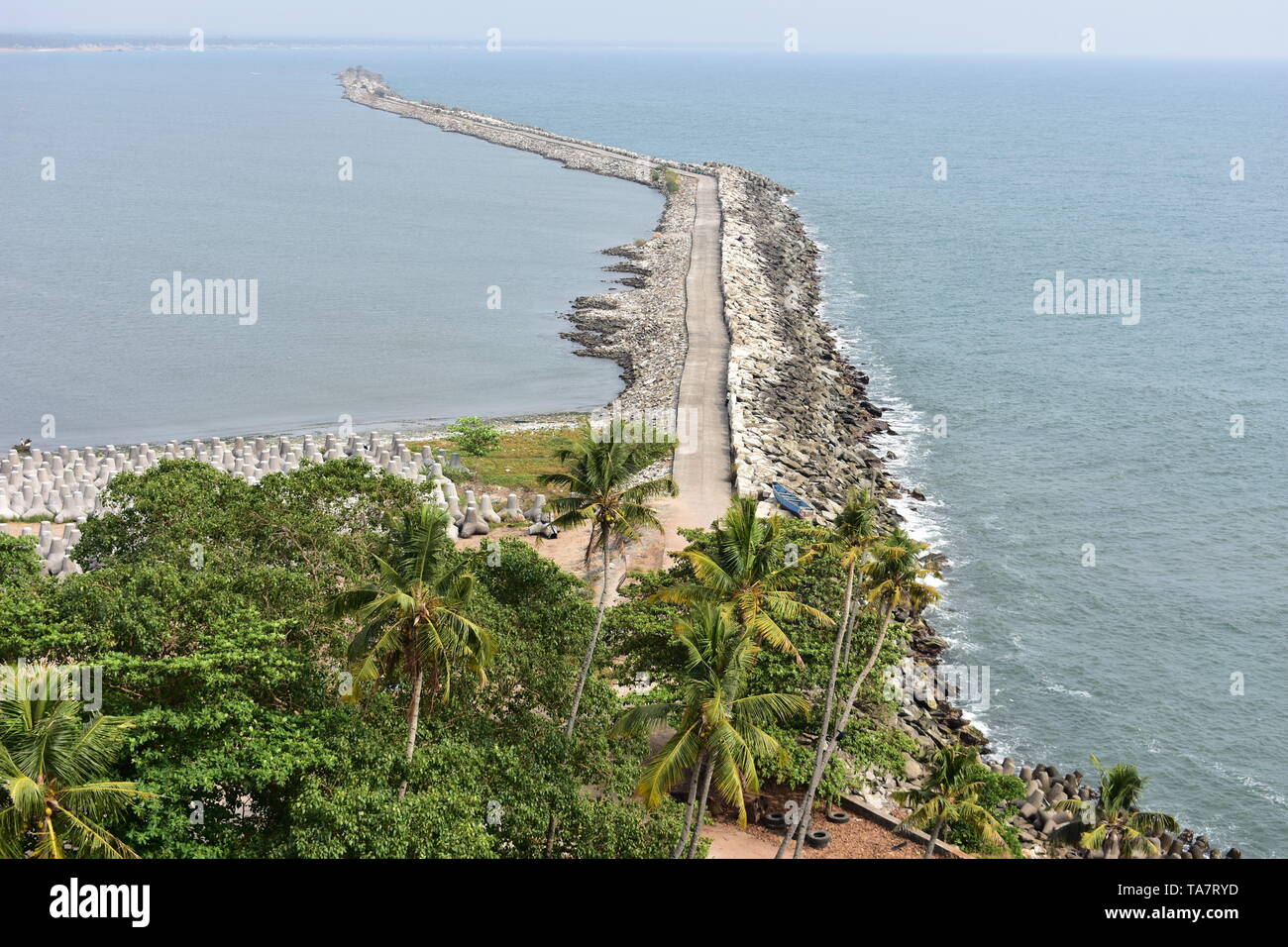 Kollam, Kerala, India: March 2, 2019 - Tangasseri Lighthouse and ...