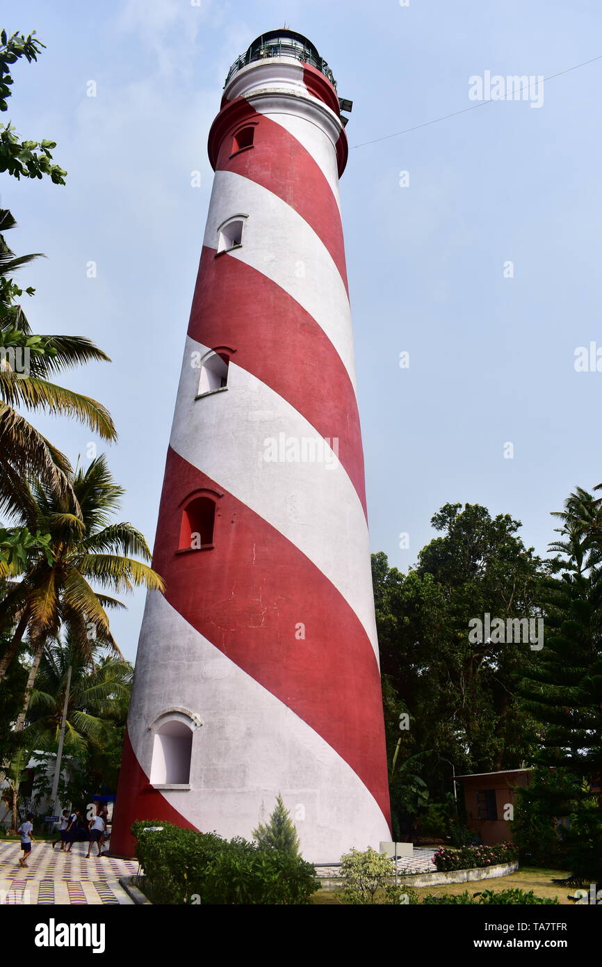 Kollam, Kerala, India: March 2, 2019 - Tangasseri Lighthouse Stock ...