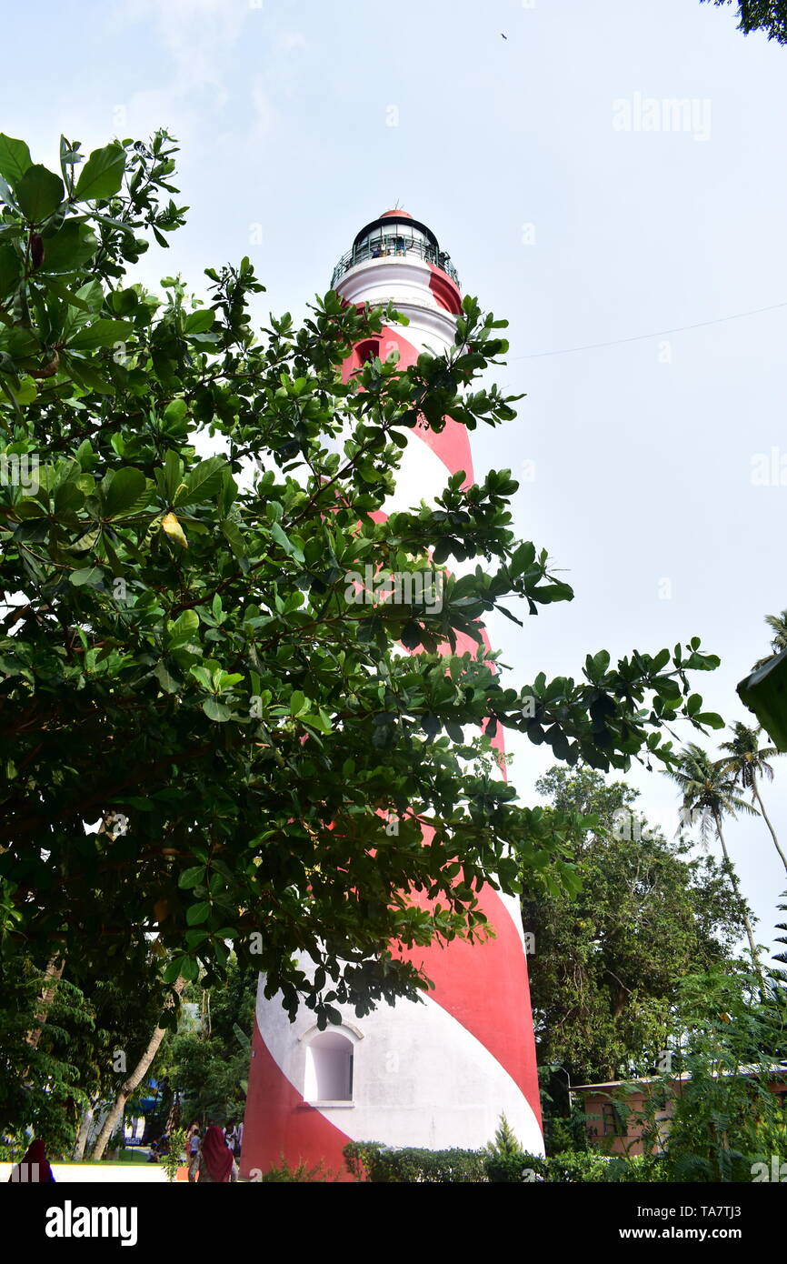 Kollam, Kerala, India: March 2, 2019 - Tangasseri Lighthouse Stock ...