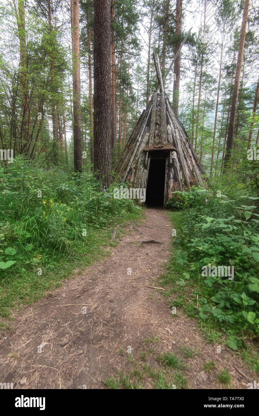 Old hovel of ancient altai people Stock Photo - Alamy
