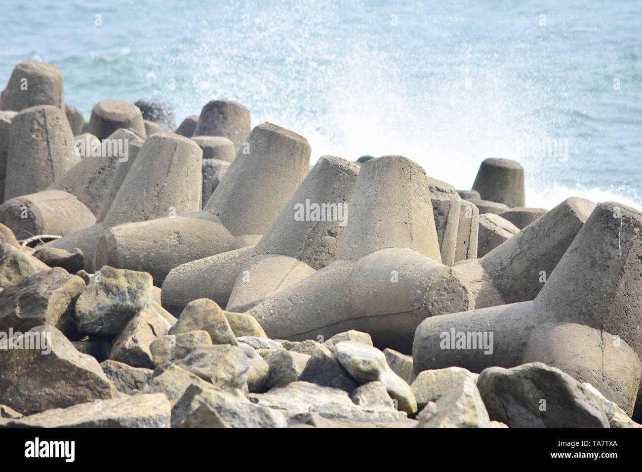 Kollam, Kerala, India: March 2, 2019 - Tangasseri Lighthouse Beach ...