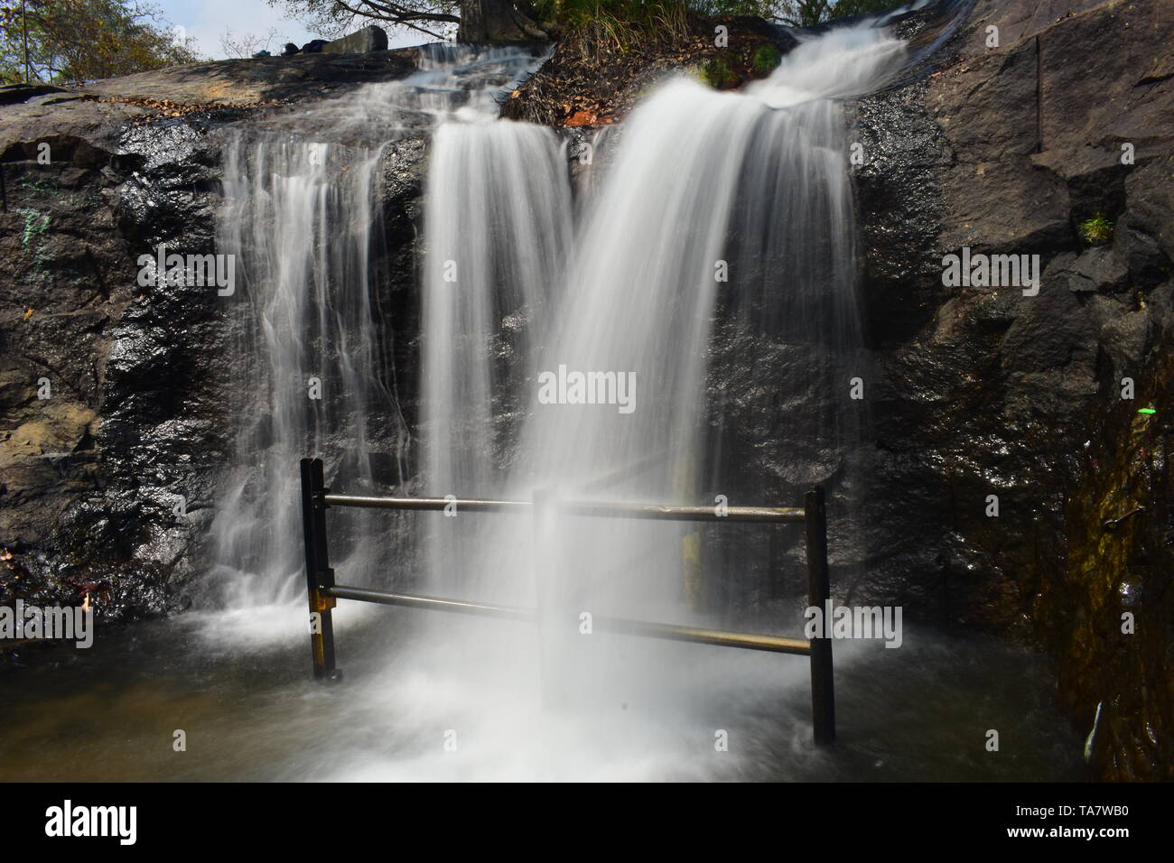 Beauty of Kumbakarai Falls Stock Photo - Alamy