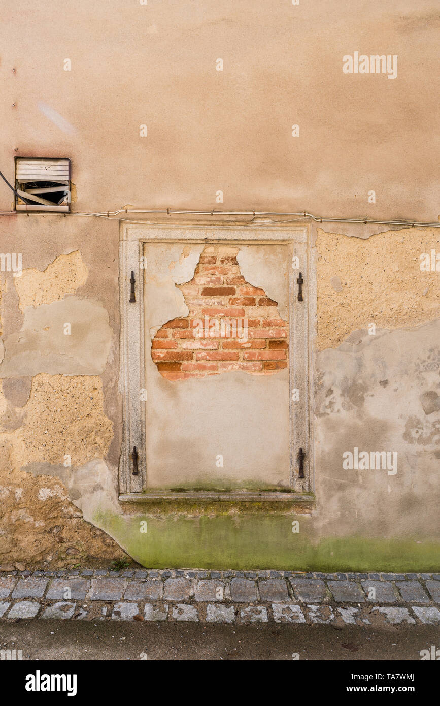 Window bricked up with bricks, Germany Stock Photo - Alamy