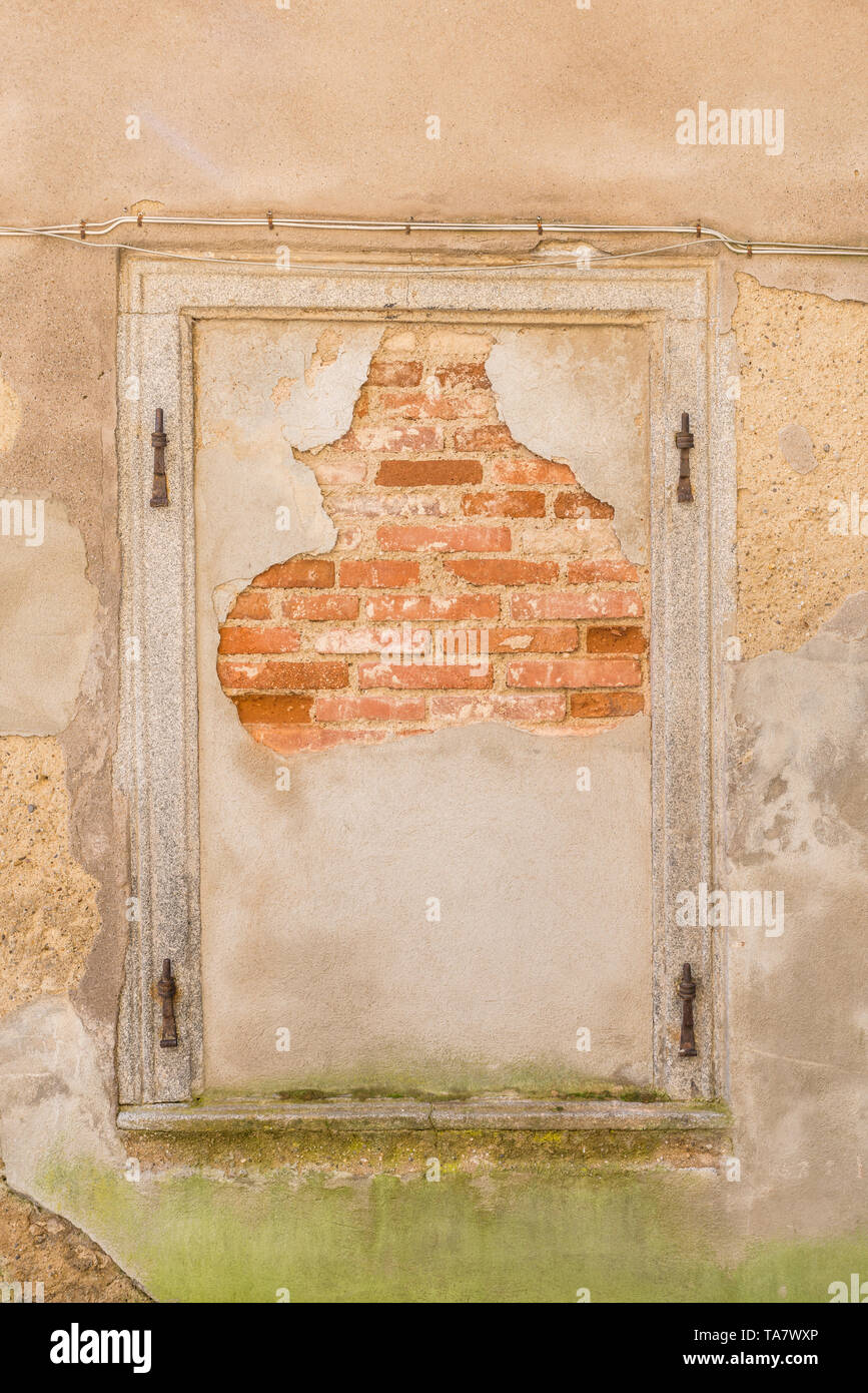 Window bricked up with bricks, Germany Stock Photo - Alamy
