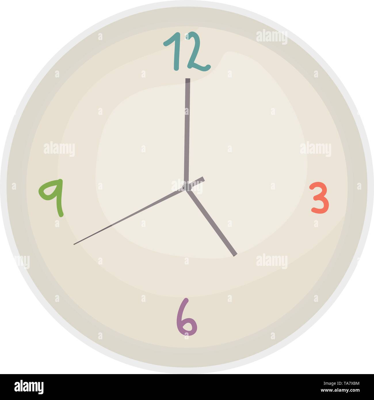 time clock watch of wall vector illustration design Stock Vector Image ...