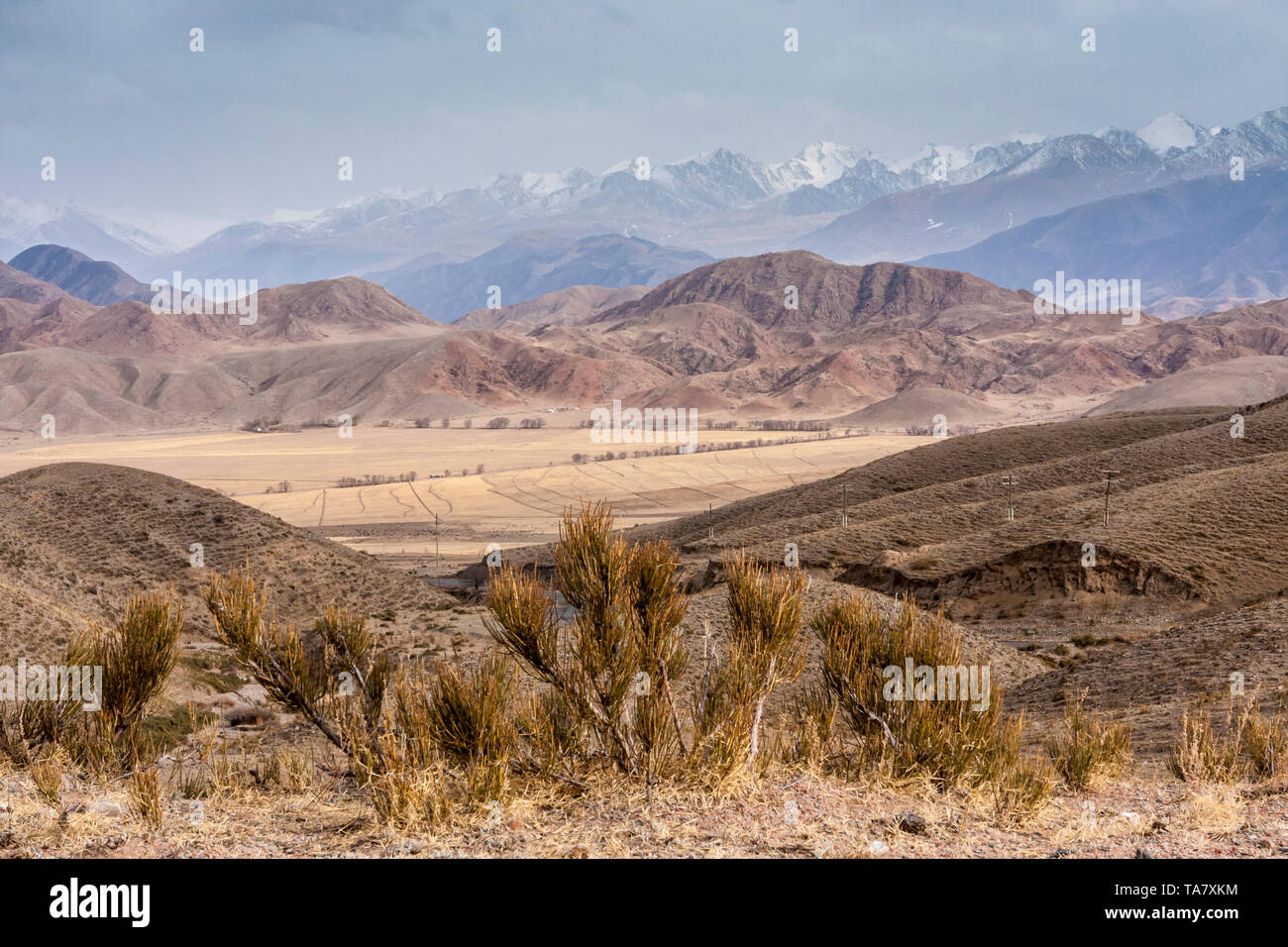 Mountain landscape, Kyrgyzstan, Central Asia Stock Photo - Alamy