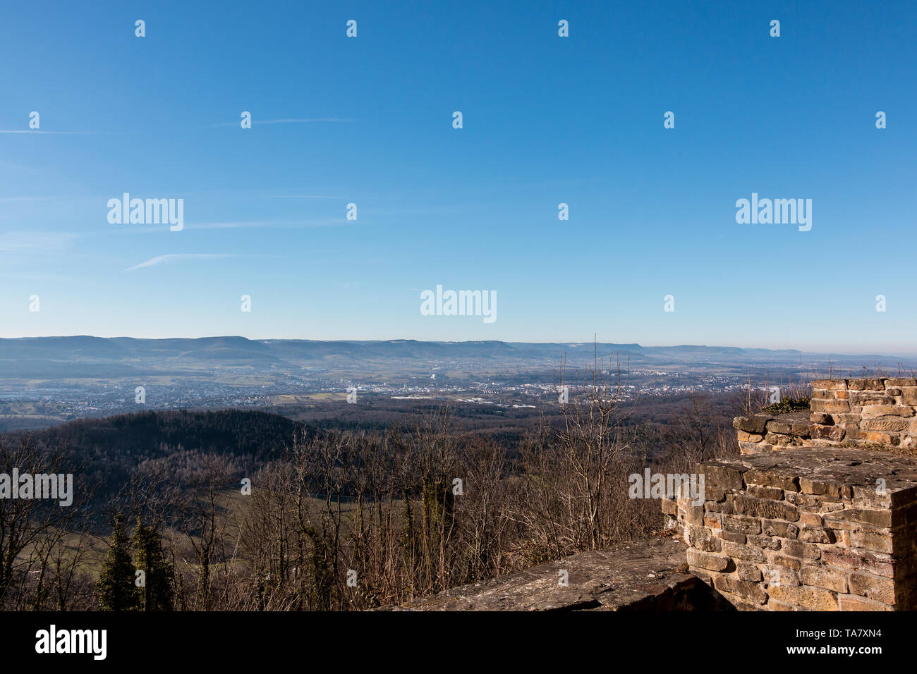 Little village and little castle in the middle of the german ...